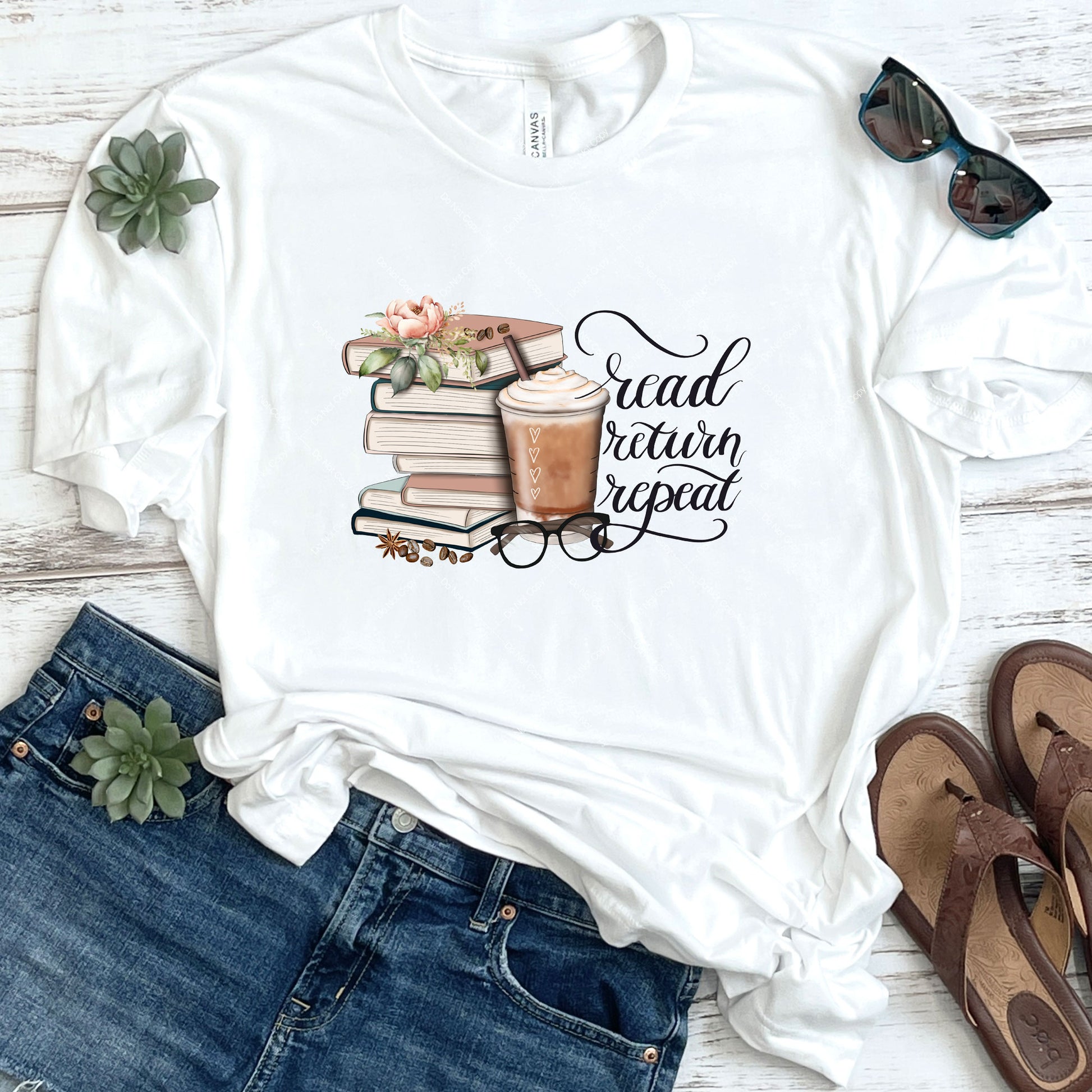 Read Return Repeat DTF Transfer – Sunny Daze Transfers