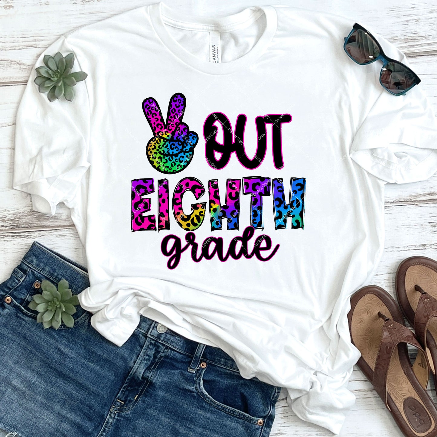 Peace Out Eighth Grade DTF Transfer – Sunny Daze Transfers