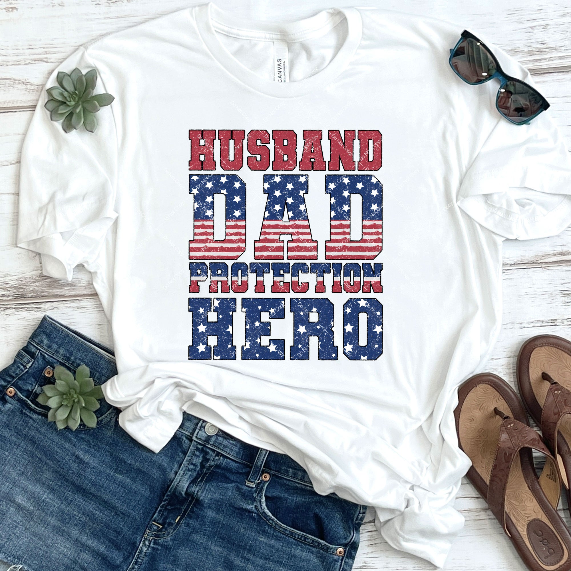 Husband Dad Protection Hero DTF Transfer – Sunny Daze Transfers