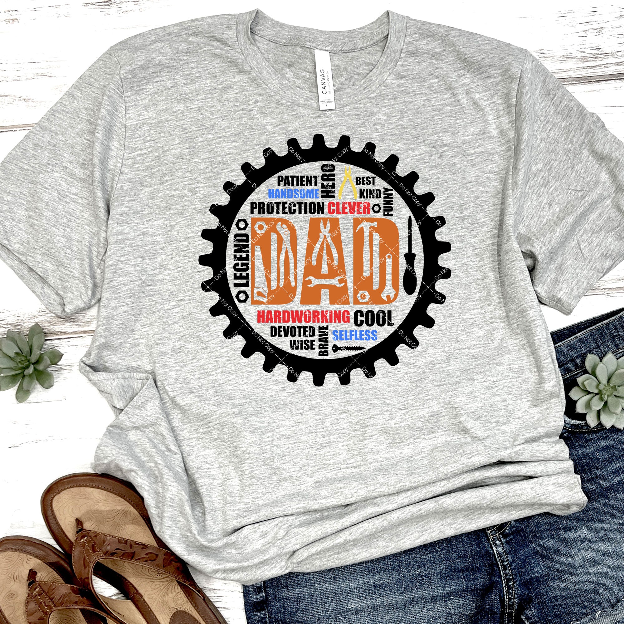 Dad Hardworking Cool DTF Transfer – Sunny Daze Transfers