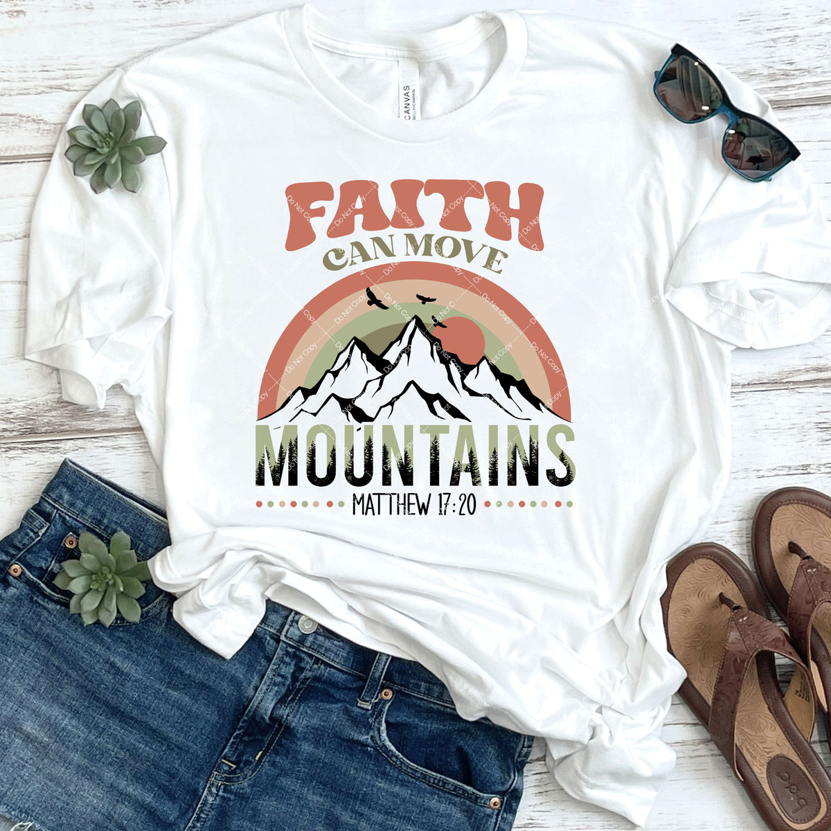 Faith Can Move Mountains Mathew 17:20 DTF Transfer — Sunny Daze Transfers