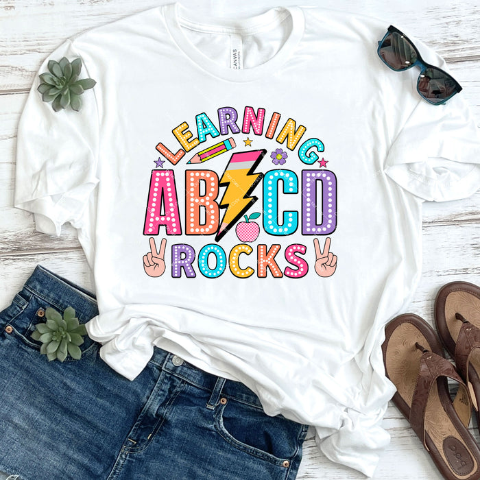 Learning ABCD Rocks DTF Transfer — Sunny Daze Transfers