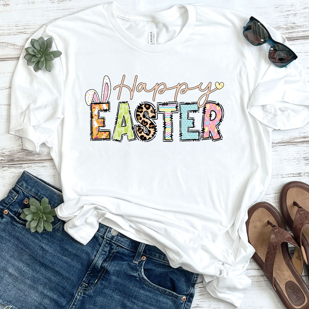 Happy Easter DTF Transfer — Sunny Daze Transfers