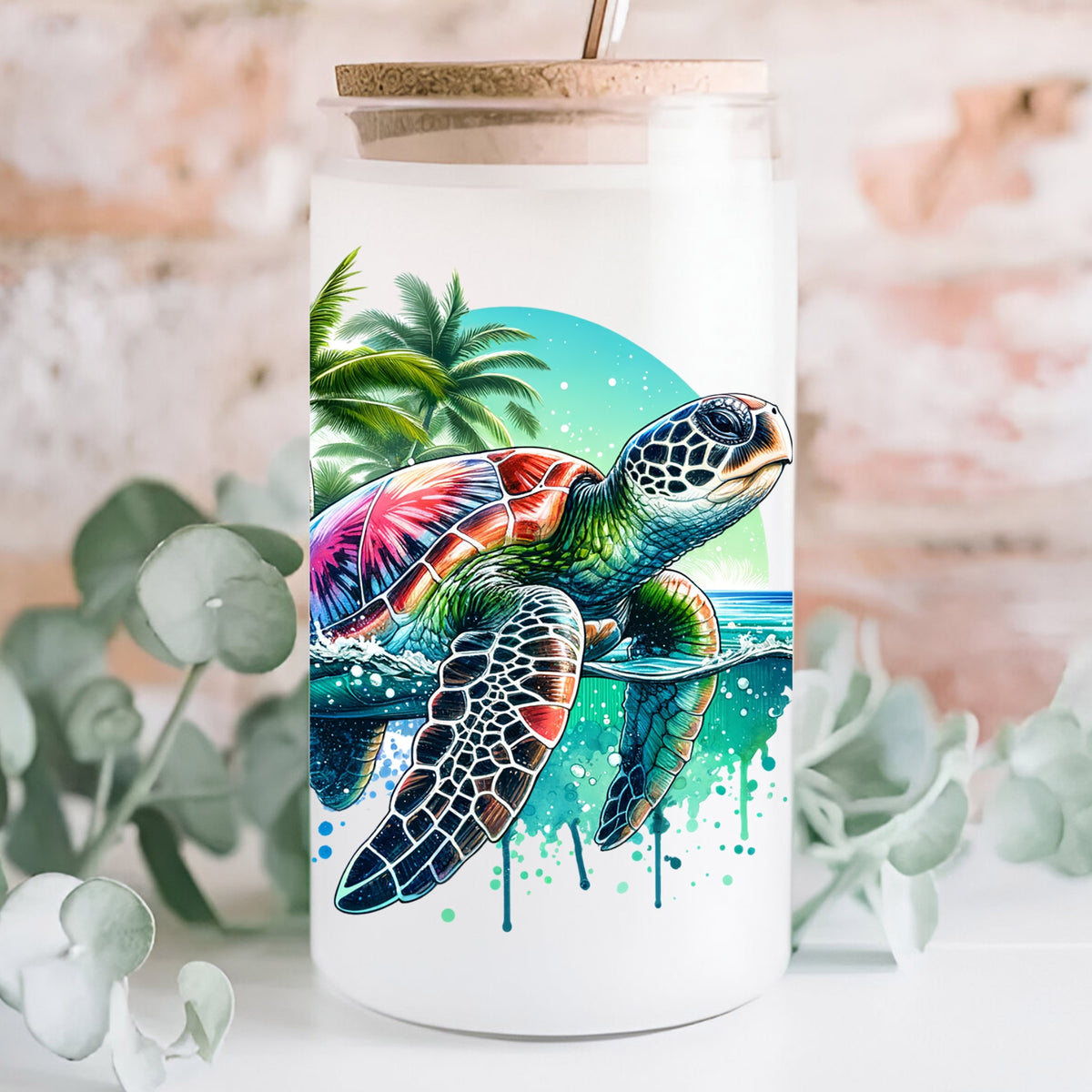 Sea Turtle UV DTF Sticker — Sunny Daze Transfers