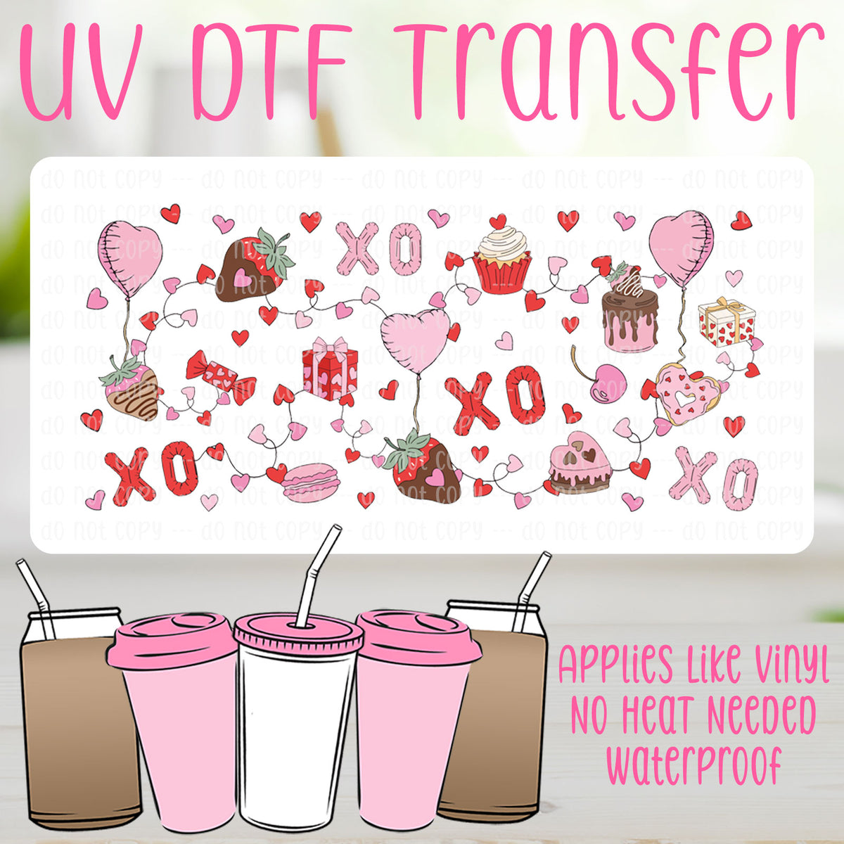 Valentine's Day Sweets UV DTF Can Wrap — Sunny Daze Transfers
