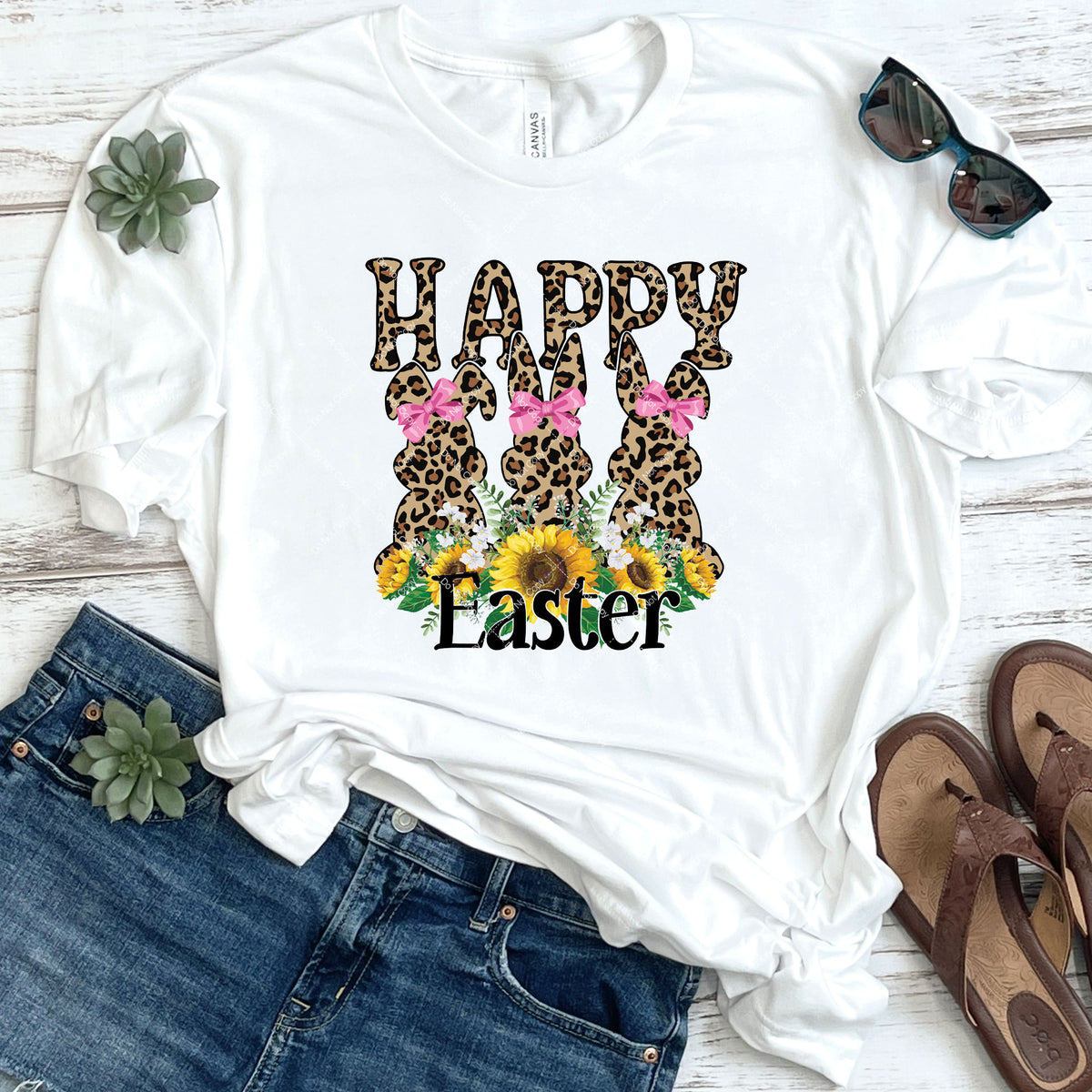 Happy Easter Bunnies DTF — Sunny Daze Transfers