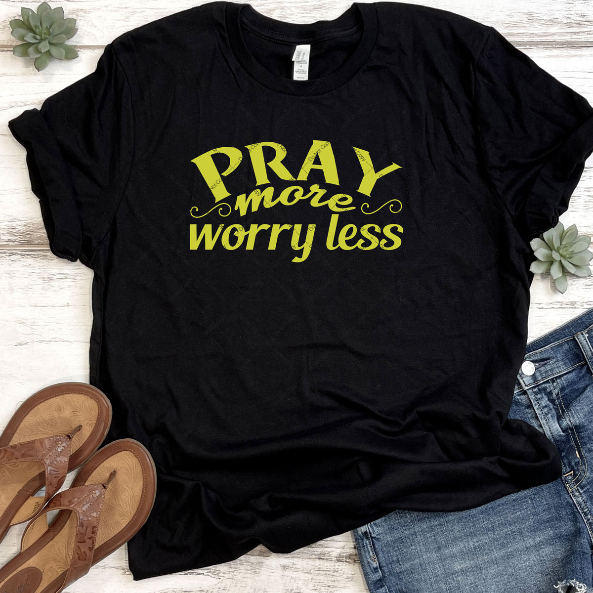 Pray More Worry Less DTF — Sunny Daze Transfers